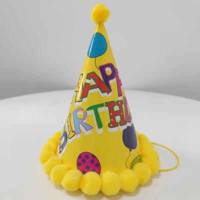 Cina Polka di palla DOT Cappello di Babbo Natale POM POM Cappello di stelle Carino Mini Cappello Corona Bambino compleanno Cappello di carta per adulti in vendita