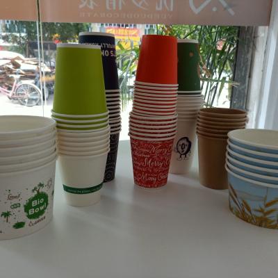 中国 400~1800ml 丸い紙容器 PE 塗装なし バンブー 木材 プラスチックなし 販売のため
