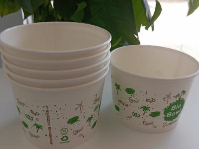 中国 400~1800ml 丸い紙容器 PE 塗装なし バンブー 木材 プラスチックなし 販売のため