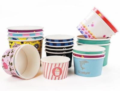 China Shipping Cost Eco-Friendly Biodegradable Disposable Paper Bowl for Ice Cream and Salad for sale