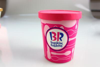 China Pago inicial Taza redonda de papel desechable personalizada para envases pequeños de helados en venta