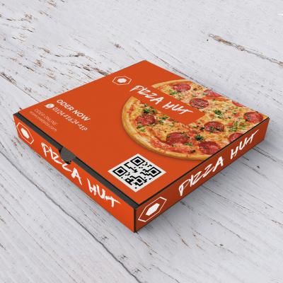 China Customized Square Pizza Box 6 9 10 12 14 16 18 Inch Delivery Sticker Recyclable Request for sale