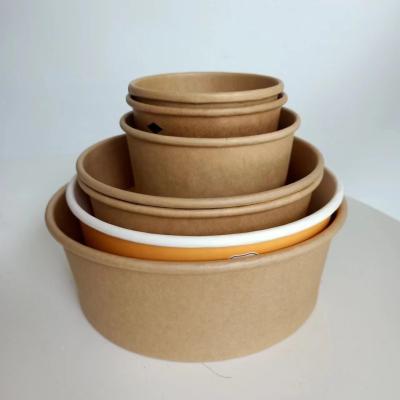 China Versatile 1100ml 165*145*65 mm Paper Bowl for Salad/ Noodles/ Hot Soup Regular Supply for sale