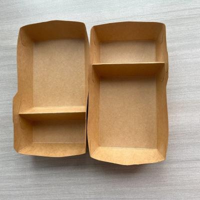 0.33mm Thickness Brown/White Kraft Paper Disposable Sushi Container Food Packaging Box