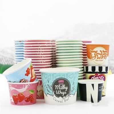 中国 食品グレード アイスクリーム紙碗 カスタム印刷カップ 販売のため