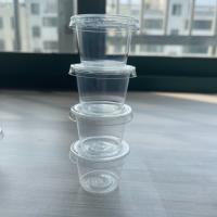 China Biodegradable Round PP Plastic Sauce Cup with Lid 13cm Disposable Portion Container for sale