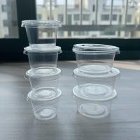 China Biodegradable Round PP Plastic Sauce Cup with Lid 13cm Disposable Portion Container for sale