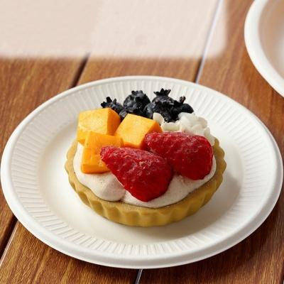 China Eco-Friendly Biodegradable Paper Pulp Plate for Disposable and Smooth Edge Containers for sale