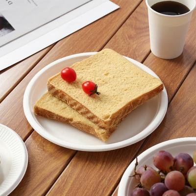 China Eco-Friendly Biodegradable Paper Pulp Plate for Disposable and Smooth Edge Containers for sale