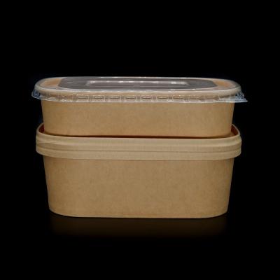 Cina US 0,500 kg Peso lordo Produzione Biodegradabile da asporto 650 ml Cartone di carta Kraft per alimenti in vendita