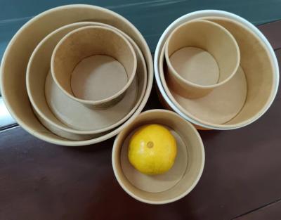 China 5.000kg Wegwerpbare ronde rechthoekige kraftpapier kom soep salade kom Aanvankelijke betaling Te koop