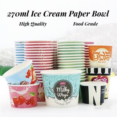 China 4.000kg Package Gross Weight Customized Flexo Printing Paper Bowl for Safe Ice Cream for sale