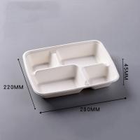 China Biodegradable Paper Lunch Box 17.8cm x 11cm Eco-Friendly Disposable Takeaway Container for sale