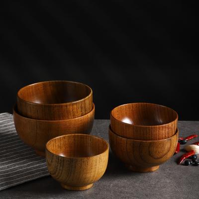 Cina Confezione di scodella di legno rotonda per i ristoranti in vendita