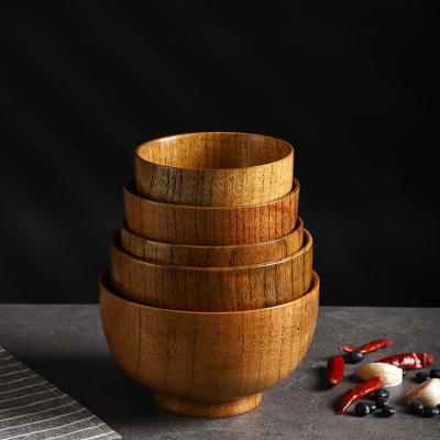 Cina Confezione di scodella di legno rotonda per i ristoranti in vendita