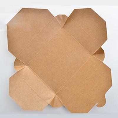 China Disposable Boxes Customizable Disposable Kraft Paper Food Box Food Packaging Containers for sale