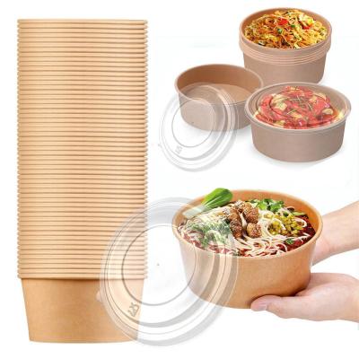 Cina Ciotola di insalata di carta kraft ecologica usa e getta con coperchio per animali domestici in vendita
