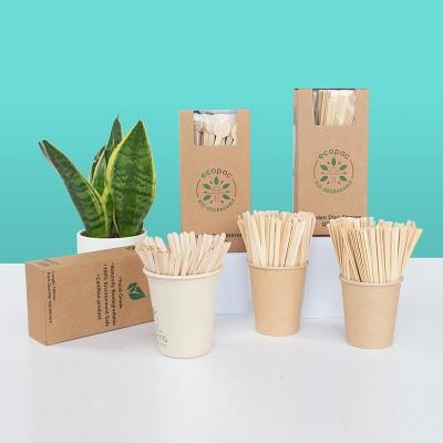 China Custom Disposable Bamboo Round Head Coffee Stirrer Various Sizes for a Greener Choice for sale