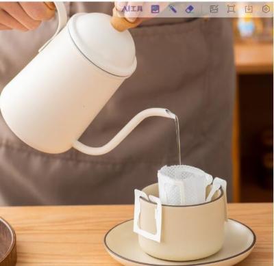 Cina 7.5*9cm Portable Hanging Ear Coffee Filter Paper Bag Scaricabile Coffee Powder Filter Bag in vendita