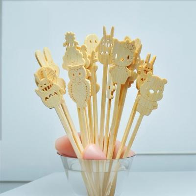 China Custom Size Bamboo Stick for Dessert Cakes Fruit Skewers Disposable and Eco-friendly for sale