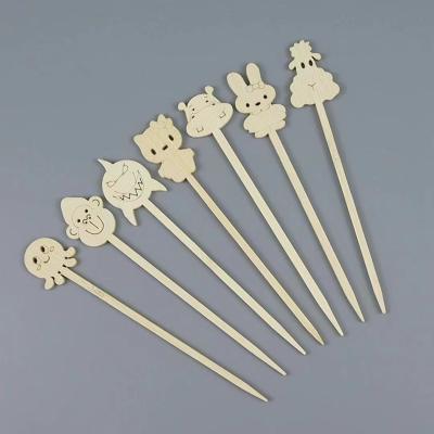 China Custom Size Bamboo Stick for Dessert Cakes Fruit Skewers Disposable and Eco-friendly for sale