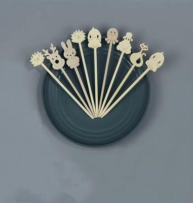 China Custom Size Bamboo Stick for Dessert Cakes Fruit Skewers Disposable and Eco-friendly for sale