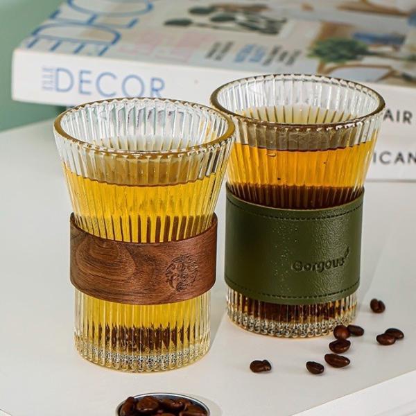 Quality Eco-Friendly Japanese Juice Cup with Vertical Pattern and Anti-Ironing Glass for sale