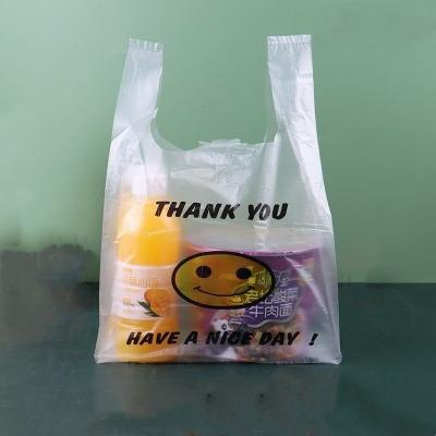 Cina Borsa di plastica commerciale Acquisti Borse di plastica per alimentari T-shirt con logo in vendita