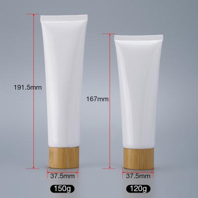 Cina 50g60g80g100g120g150g Pompa cosmetica con copertura in bambù Dispositivo e serigrafia in vendita