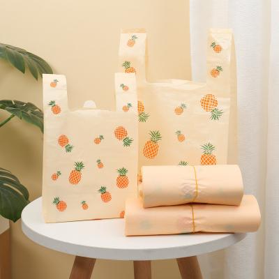 Cina Borse di gilet di plastica stampate con logo personalizzato per acquisti in supermercato e imballaggi da asporto in vendita