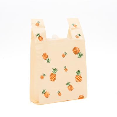 Cina Borse di gilet di plastica stampate con logo personalizzato per acquisti in supermercato e imballaggi da asporto in vendita