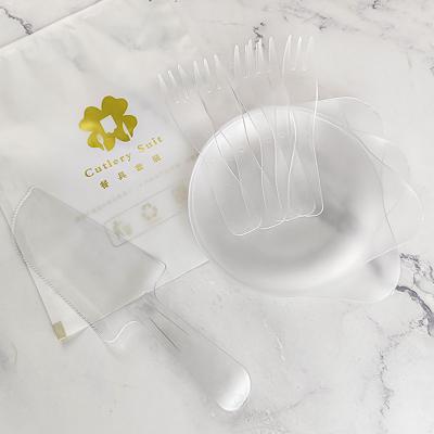 Cina Set di posate usa e getta per torta di compleanno Varous Color Food Grade Drip Tray Piatto di carta in vendita