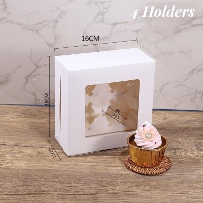 Cina Scatola per torte 300GSM-400GSM Scatole per cupcake in carta kraft/ contenitore da asporto con rivestimento in vendita