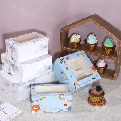 Cina Scatola per torte 300GSM-400GSM Scatole per cupcake in carta kraft/ contenitore da asporto con rivestimento in vendita