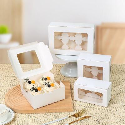 Cina Fornitura regolare Customized 4 fori Kraft Paper Cupcake Box 300GSM-400GSM con rivestimento in vendita