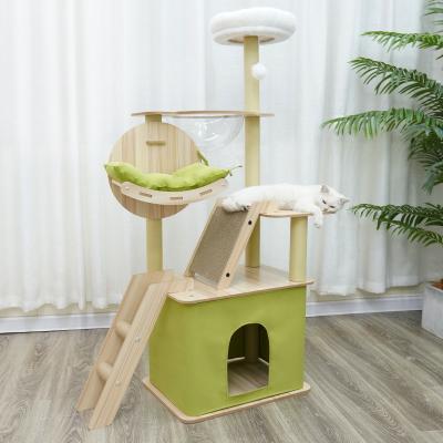 China Abnehmbare künstliche, niedliche, massiv geformte Post, Kratzer, Katze, Kratzer, Holz und Lint zu verkaufen