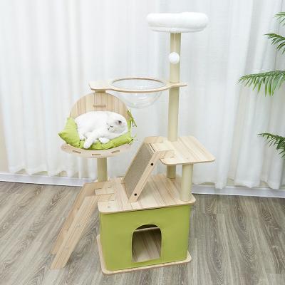 China Abnehmbare künstliche, niedliche, massiv geformte Post, Kratzer, Katze, Kratzer, Holz und Lint zu verkaufen