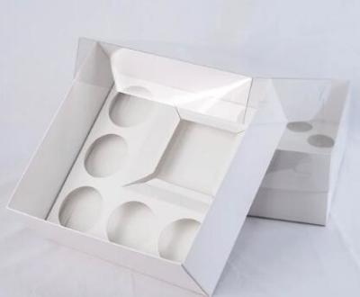 Cina Personalizzazione Logo e taglia personalizzati Scatola di cupcake regolare con copertura trasparente per animali domestici in vendita