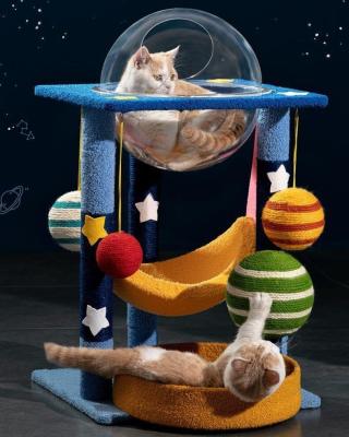 China Katzenhaus Katzenbaum mehrfarbiger Katzenkratzer für Katzenspielzeug und Crawling Frame zu verkaufen