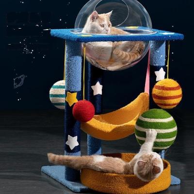 China Nicht elektrische Katze Baum mittlere Größe Katze Kratzbrett Katze Krabbeln Rahmen Katze Spielzeug zu verkaufen