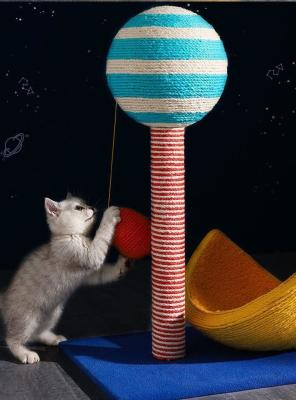 China Custom Size Cat Tree with Cat Scratch Pillar and Crawling Frame for sale