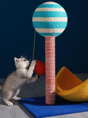China Custom Size Cat Tree with Cat Scratch Pillar and Crawling Frame for sale