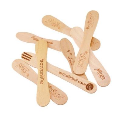 China Eco-Friendly Disposable Birch Wood Food Grade Non Stick Wooden Ice Cream Stick Popsicle Sticks for sale