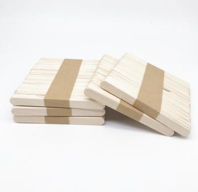 China Eco-Friendly Disposable Birch Wood Food Grade Non Stick Wooden Ice Cream Stick Popsicle Sticks for sale
