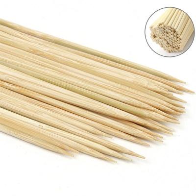 China Large Diameter Long Bamboo Round Wooden Sticks for Customized BBQ Skewers Different Sizes for sale