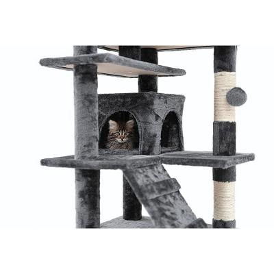 China Custom Size Sisal Cat Scratching Post Cat Tree Durable Adavantage and Multi-Layer for sale