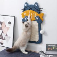 China Customized Durable Cat Scratcher with Cartoon Image M Size Particleboard Flannel Sisal Rope for sale