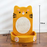 China Customized Durable Cat Scratcher with Cartoon Image M Size Particleboard Flannel Sisal Rope for sale