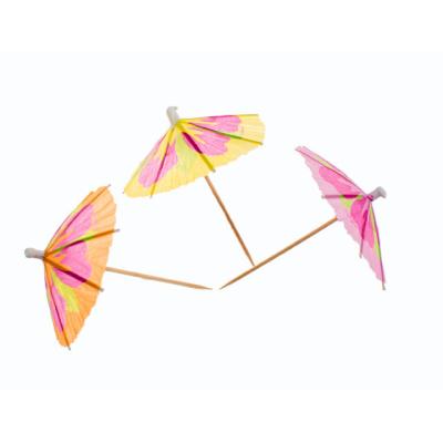 Cina Scartatore per ombrello in legno per la decorazione dei cocktail Bambus Heart Paper Drink in vendita