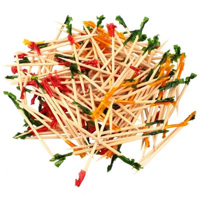 Cina 200 stuzzicadenti in legno usa e getta convenienti e adatti per stuzzicadenti di fiori di frutta in vendita